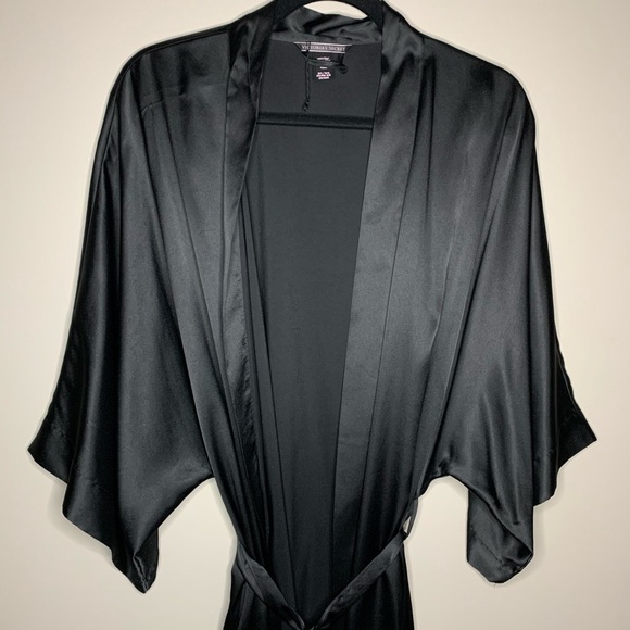 Victoria's Secret | Intimates & Sleepwear | Victorias Secret Black Silk ...